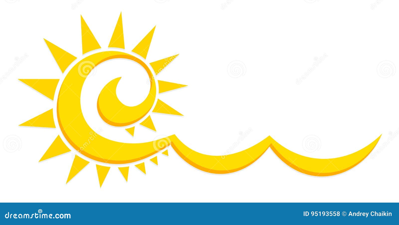 Stylized sun Logo. stock vector. Illustration of logo - 95193558