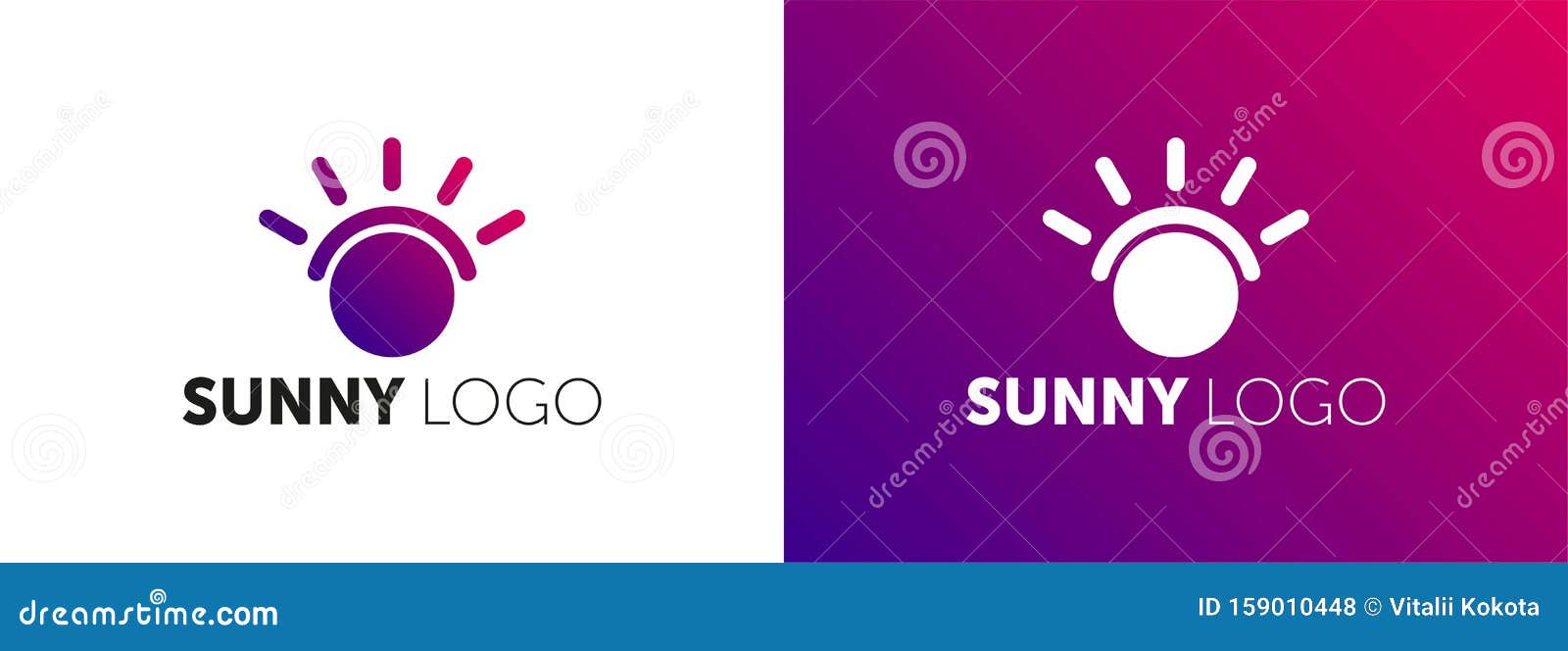 Stylized Sun Logo Flat Style. Round Warm Abstract Form. Vector Design ...