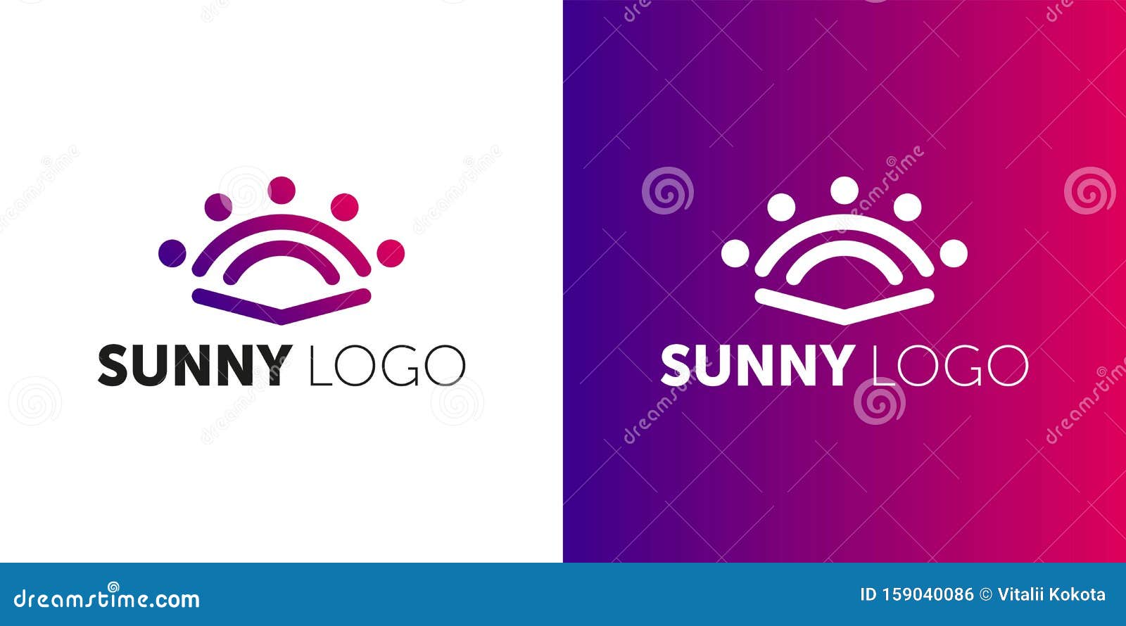 Stylized Sun Logo Flat Style. Round Warm Abstract Form. Vector Design ...