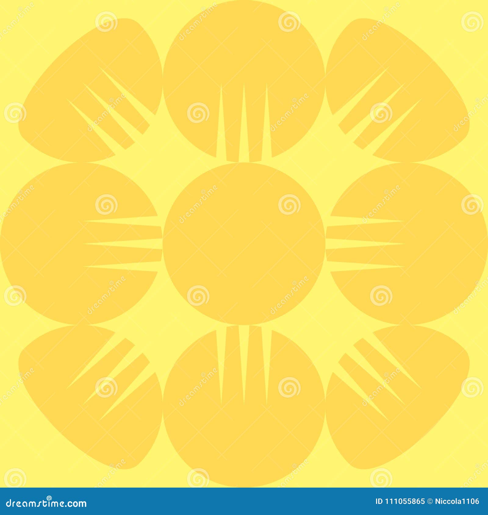 Stylized Sun Symbol Background Stock Vector - Illustration of isolated ...