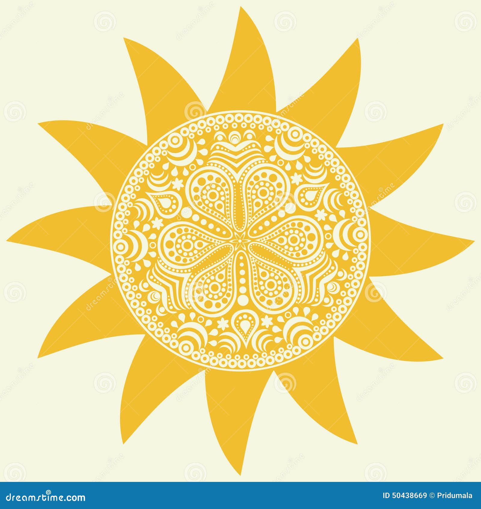 Stylized sun, vector stock vector. Illustration of beautiful - 50438669