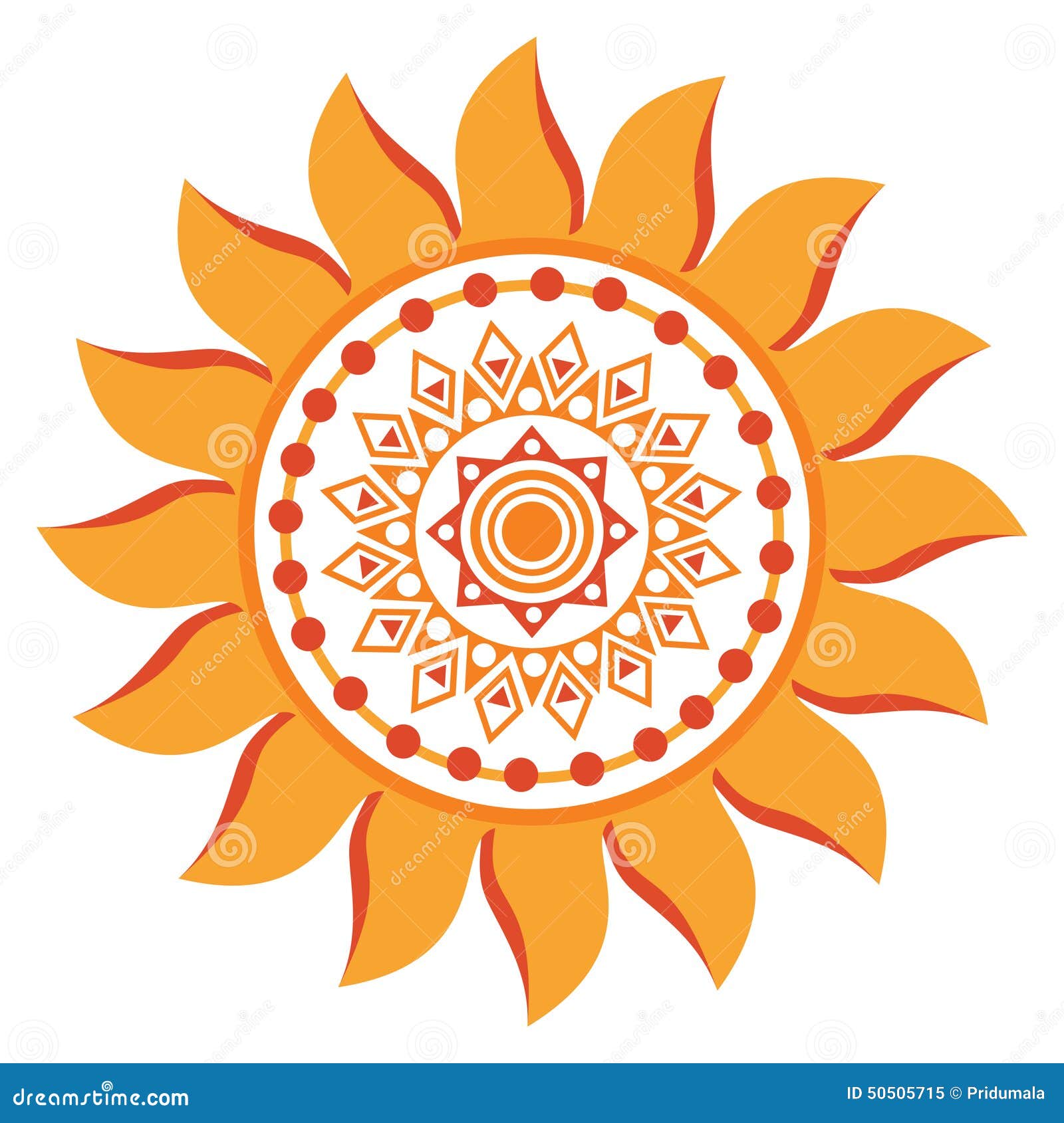 Stylized sun, vector stock vector. Illustration of drawing - 50505715