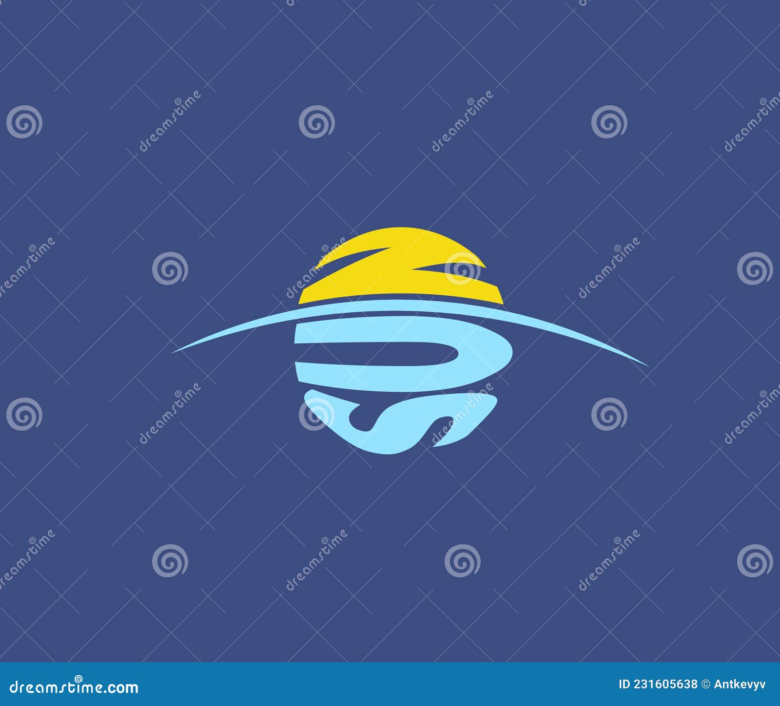 Stylized Sunrise Symbol from Word Sun. Sun Logo Abstract Vector Image ...