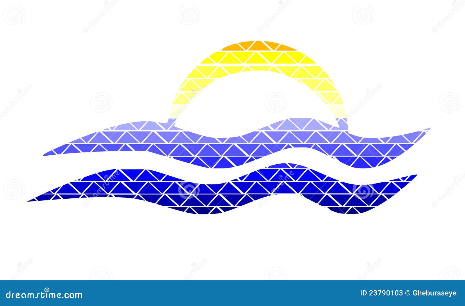 Stylized sunset stock illustration. Illustration of light - 23790103