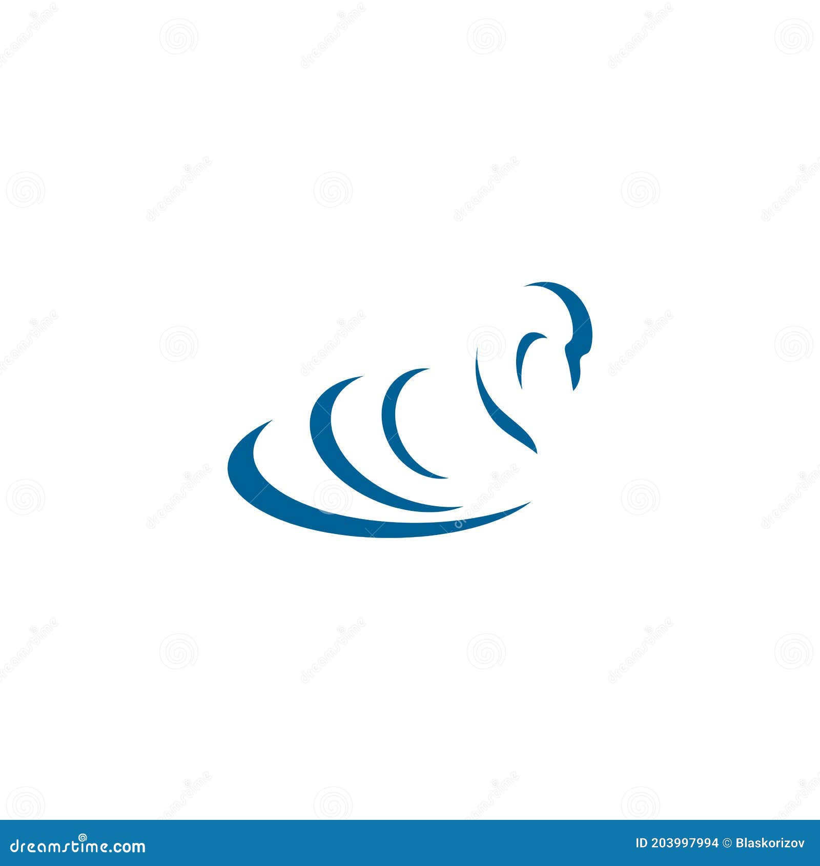 Stylized Swan Logo Icon Design Element Stock Vector - Illustration of ...