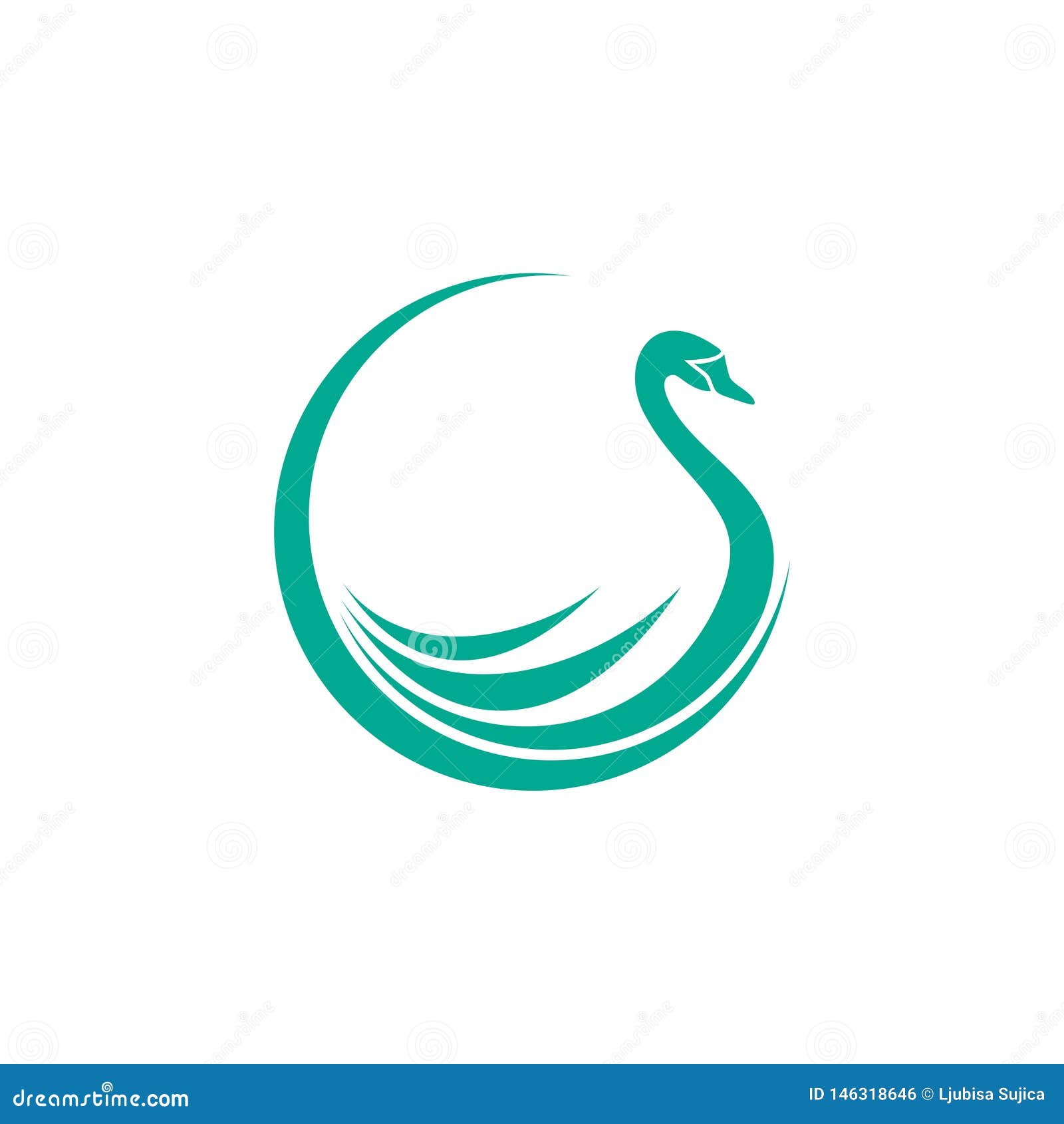 Stylized Swan Logo Icon Design Element Stock Illustration ...