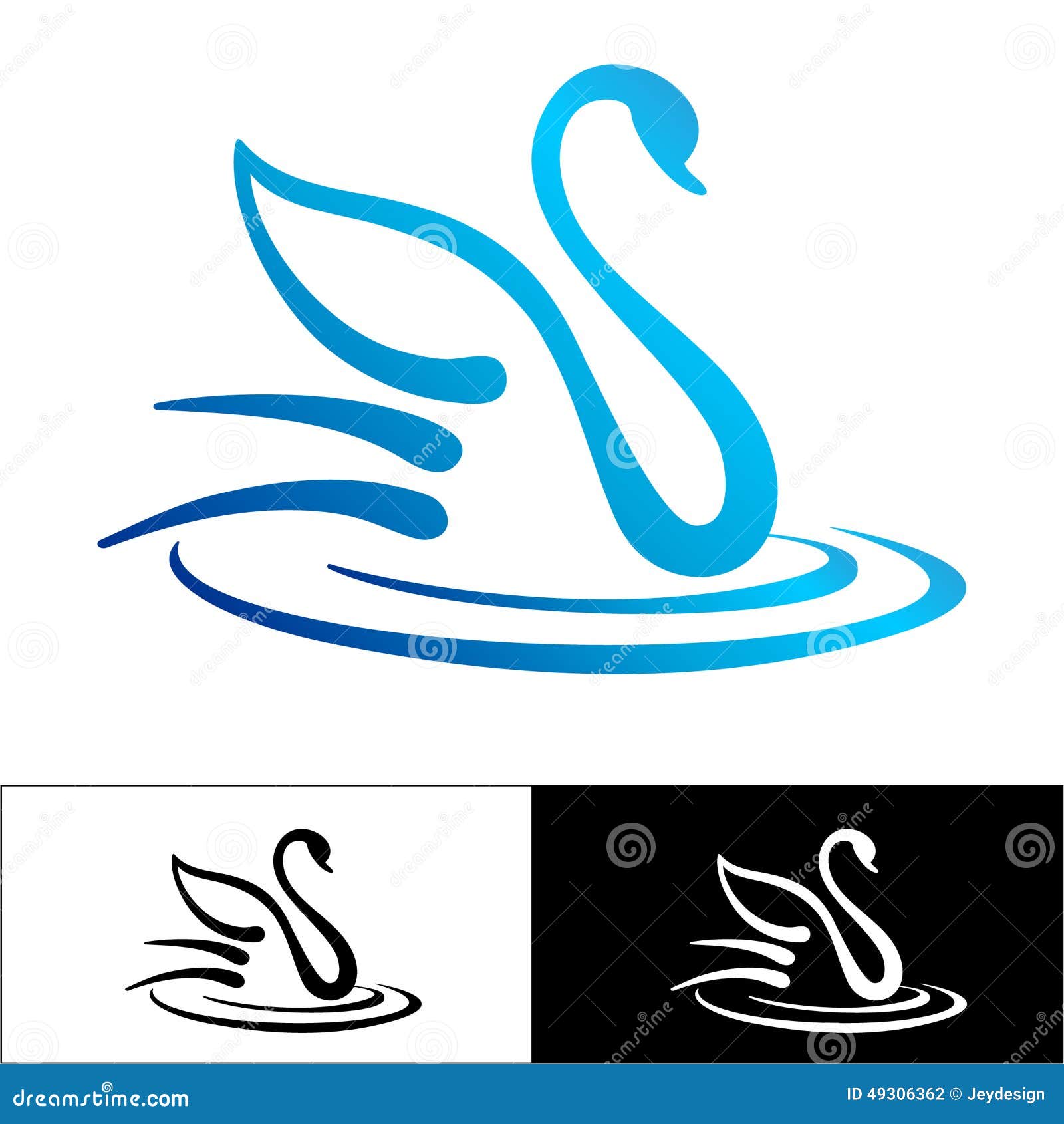 Stylized Swan, Vector Illustration Stock Vector - Illustration of ...