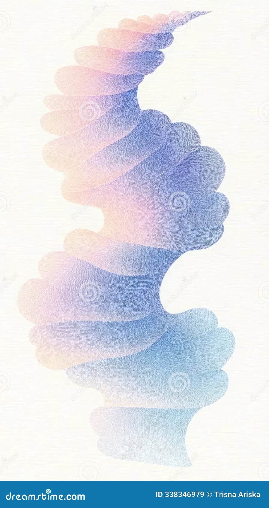 A Stylized, Swirling Gradient Design in Soft Pastel Colors, Suggesting ...