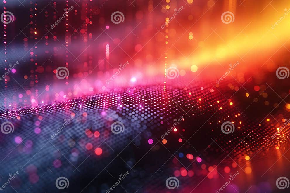 Stylized Tech Canvas with Abstract Patterns Stock Illustration ...
