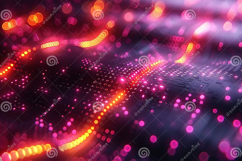 Stylized Tech Canvas: Abstract Textures & Elements Stock Illustration ...