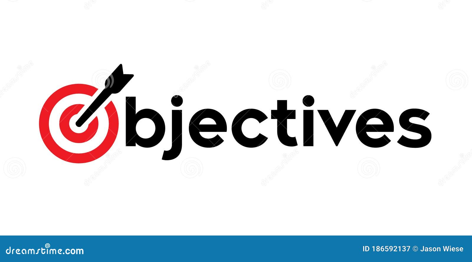 Stylized Text Business Objectives Illustration Stock Vector ...