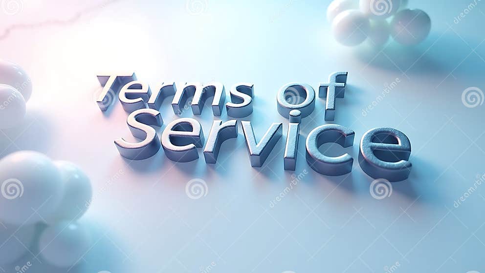 Terms of Service Displayed in Modern Typography on a Minimalistic ...