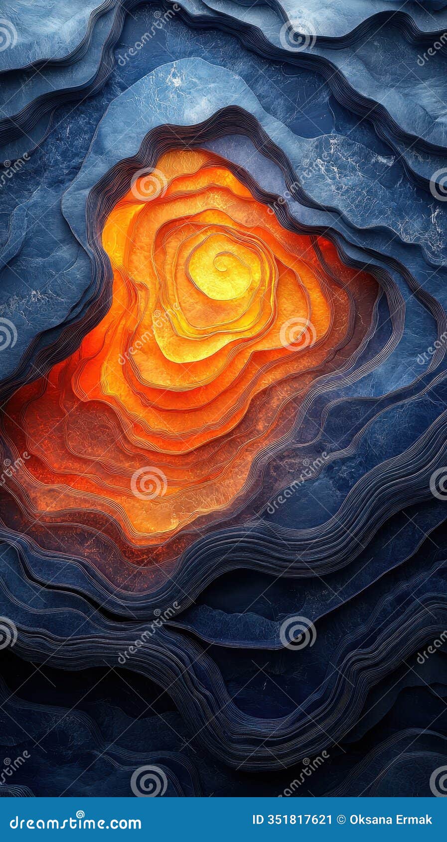 Stylized Thermal Patterns Inspired by Natural Heat Dynamics, Showcasing ...