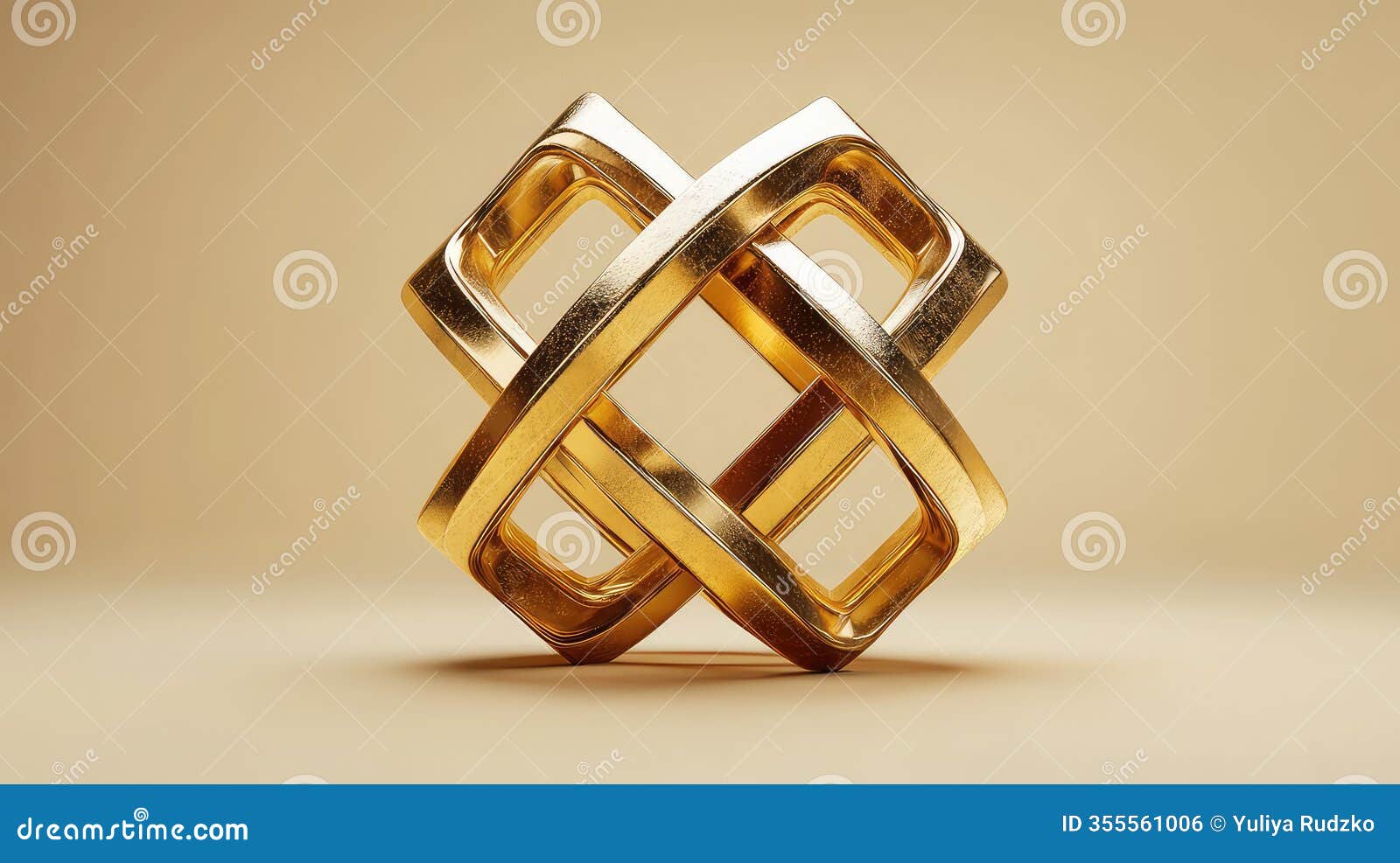 Stylized Three-Dimensional Logo with Interconnected Geometric Shapes in ...