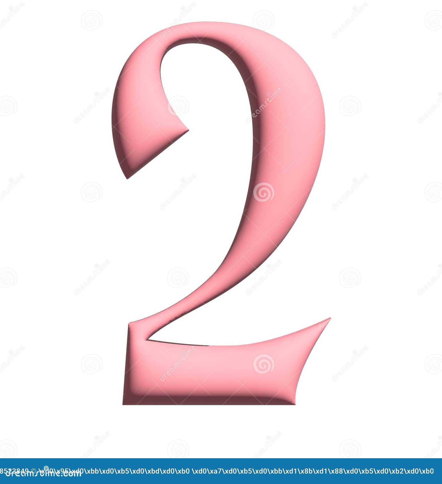 Stylized Three-dimensional Pink Numbers from 0 To 9, Clipart Stock ...
