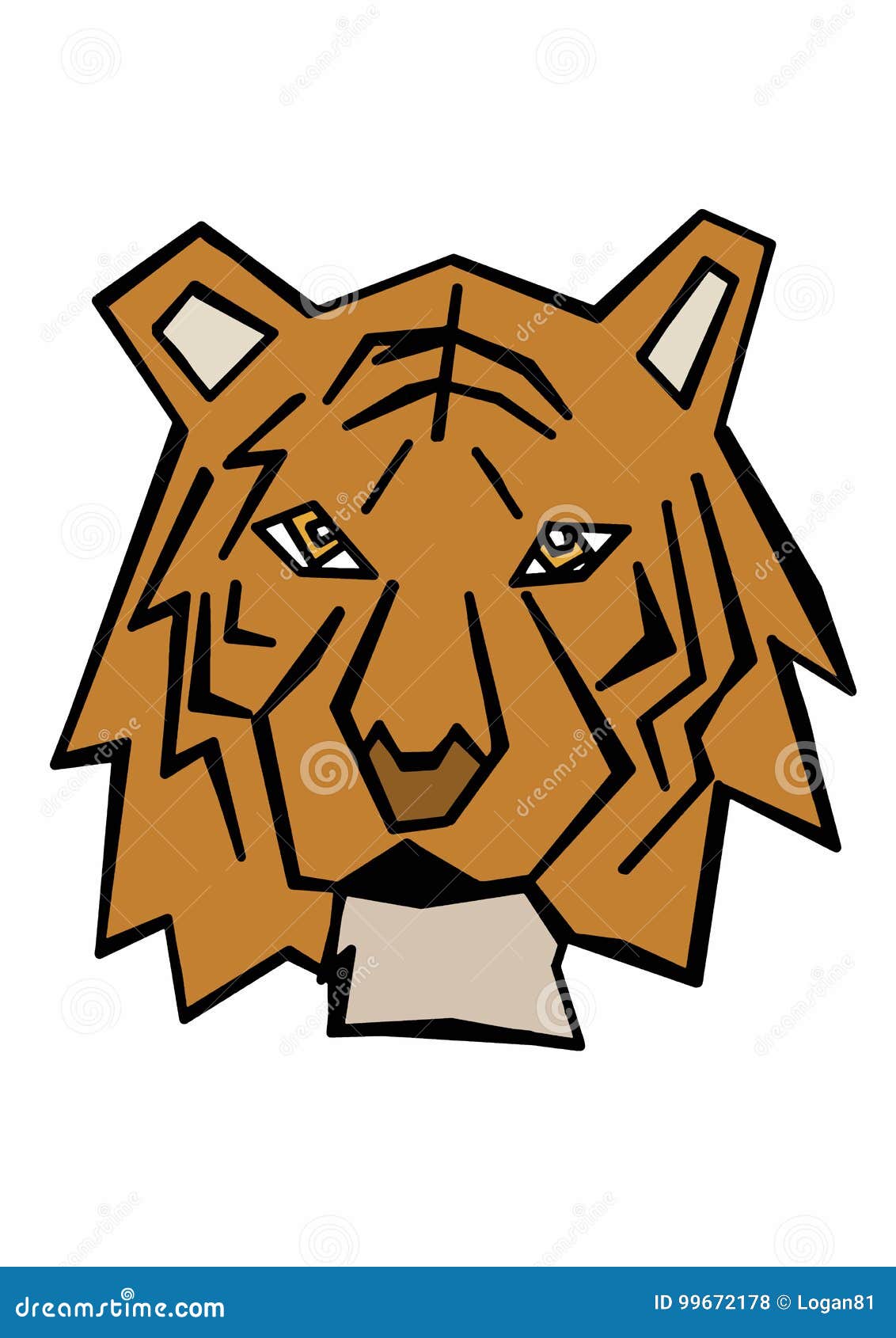 Stylized Tiger Animal In Different Poses Vector Set | CartoonDealer.com ...