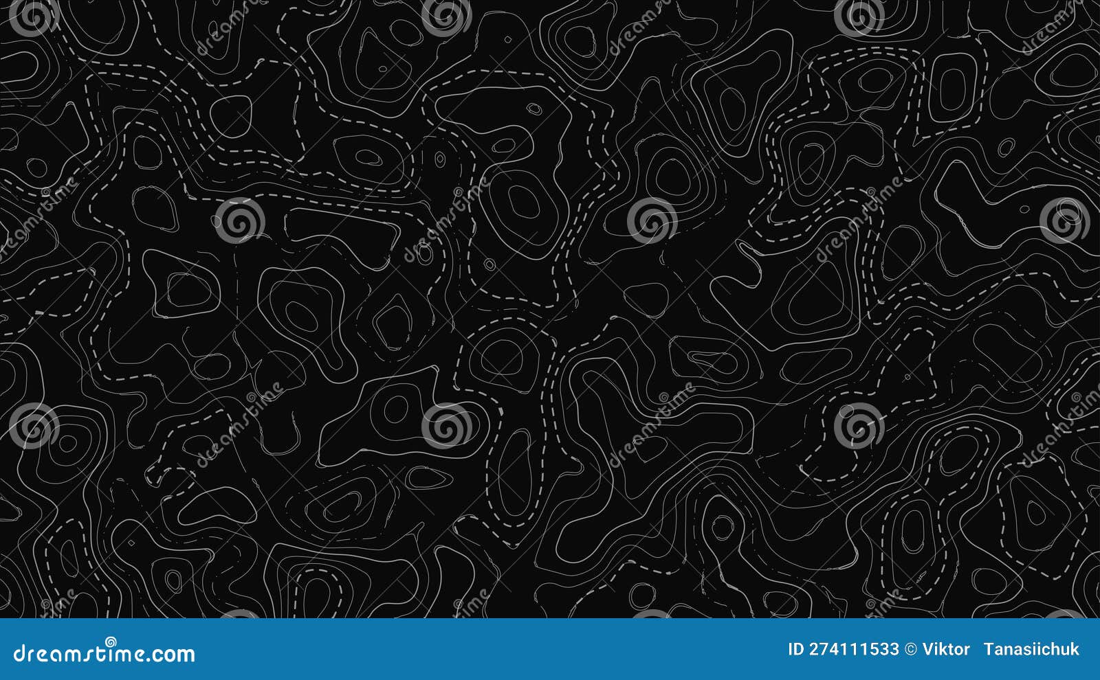 Stylized Topographic Map Outline Height in Lines and Contours. the ...
