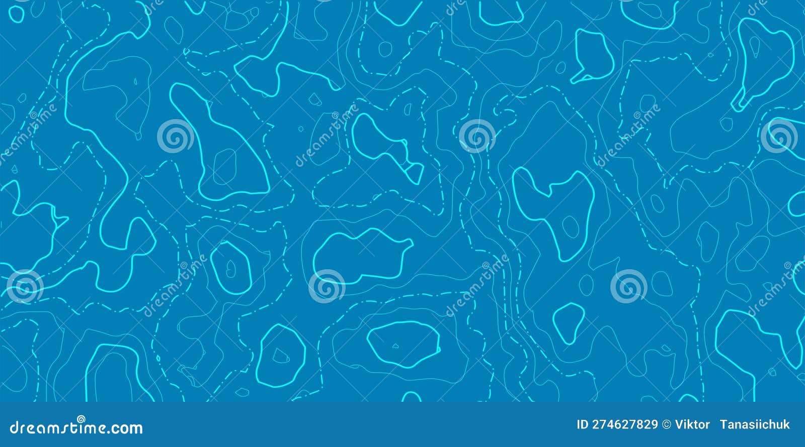 Stylized Topographic Map Outline Height in Lines and Contours. the ...
