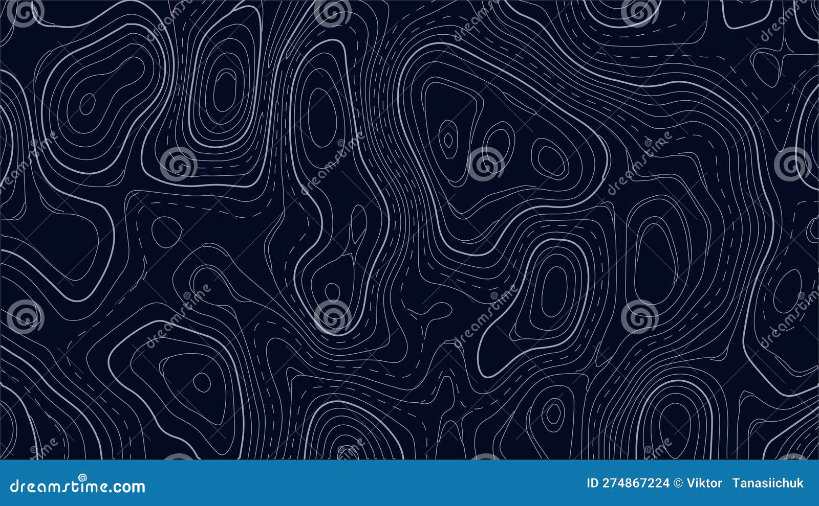 Stylized Topographic Map Outline Height in Lines and Contours. the ...