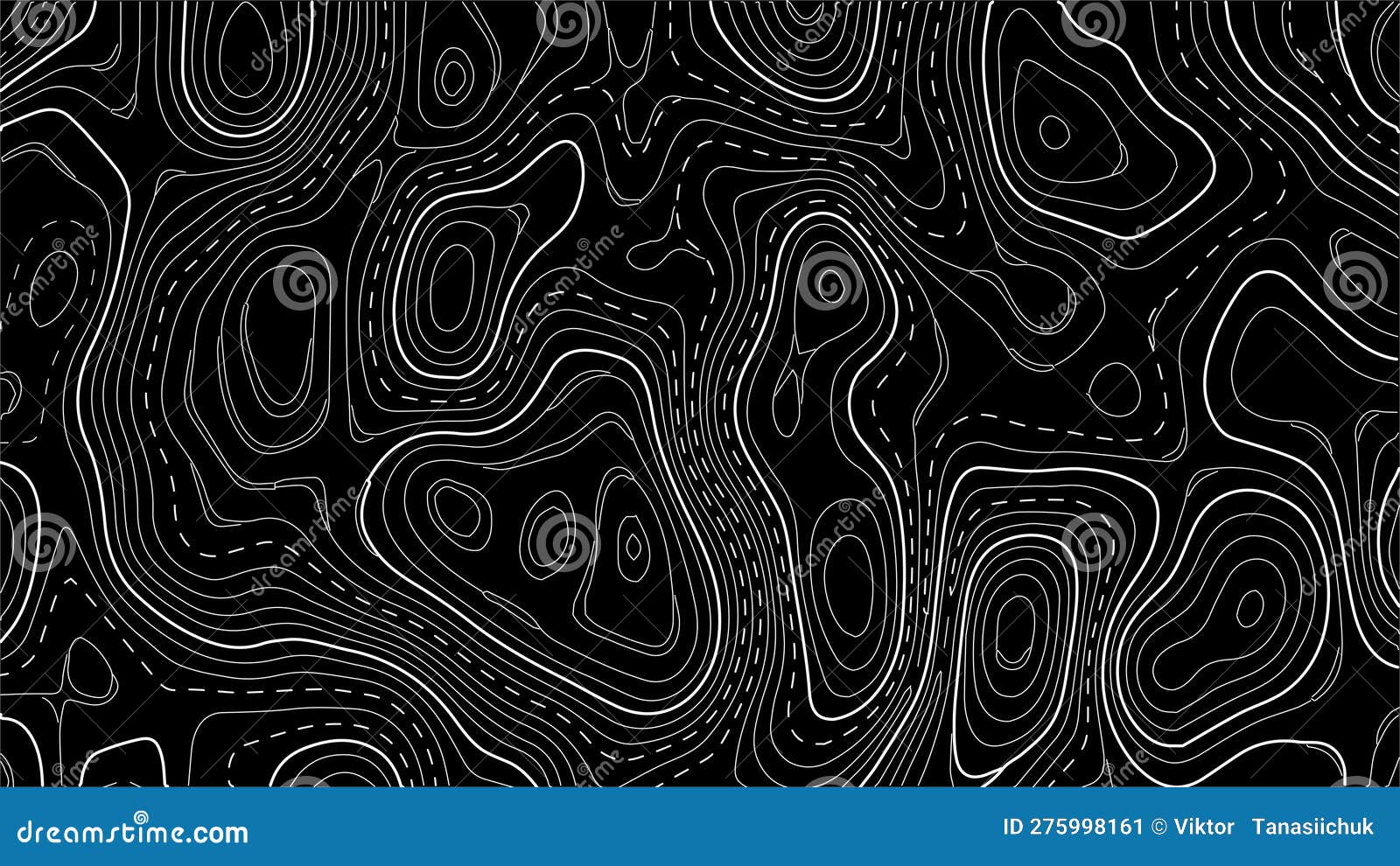 Stylized Topographic Map Outline Height in Lines and Contours. the ...