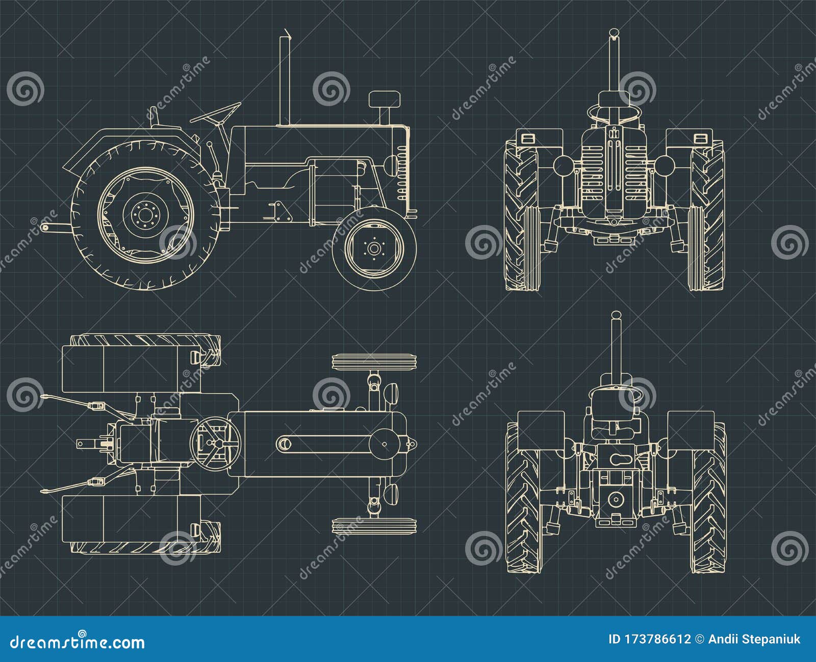 Tractor Stylized Vector Symbol | CartoonDealer.com #58411032