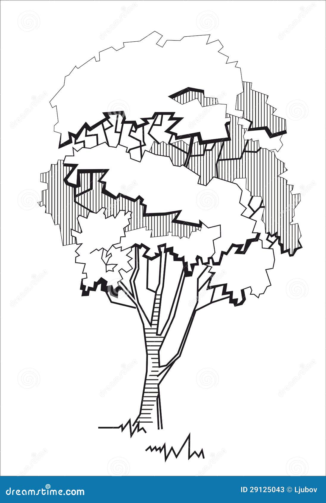 Stylized tree 2 stock illustration. Illustration of background - 29125043