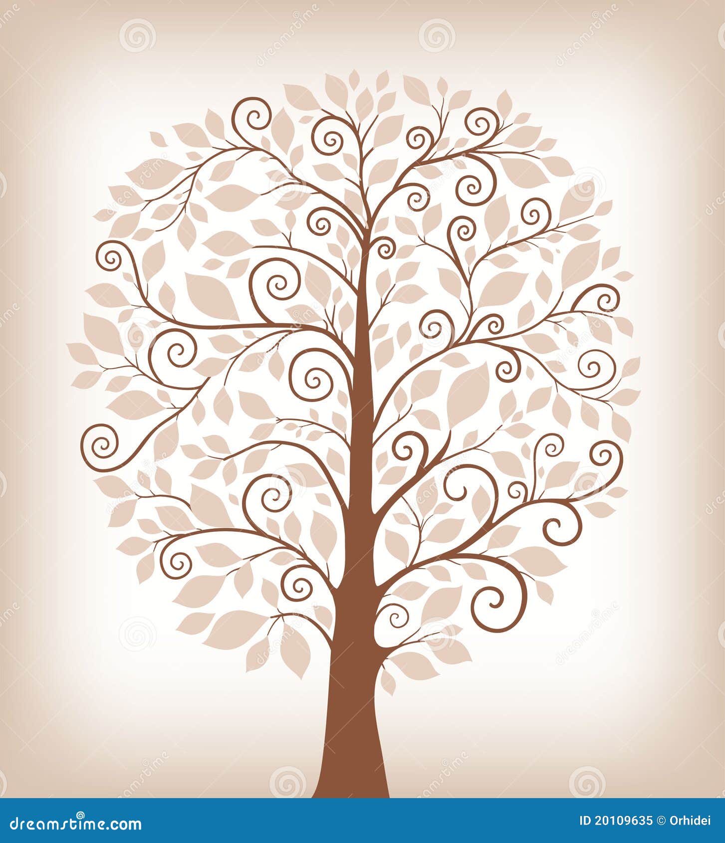 Stylized tree stock illustration. Illustration of ornament - 20109635