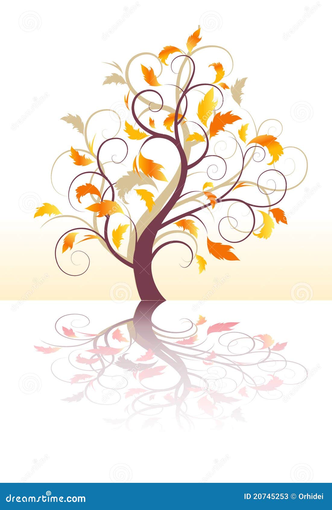 Stylized tree stock vector. Illustration of decorative - 20745253