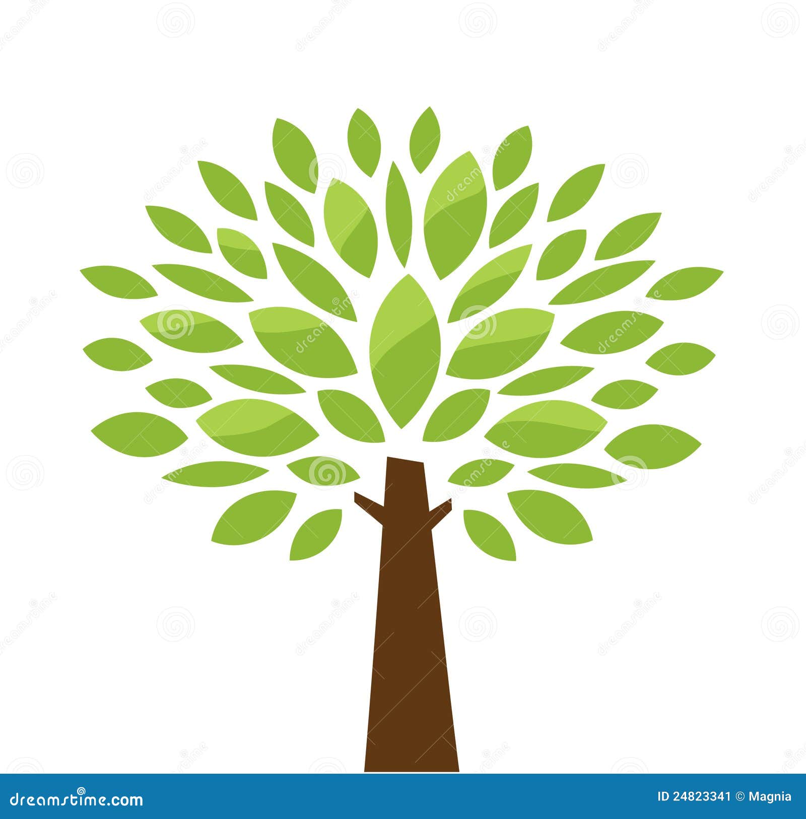 Stylized tree stock vector. Illustration of green, grow - 24823341