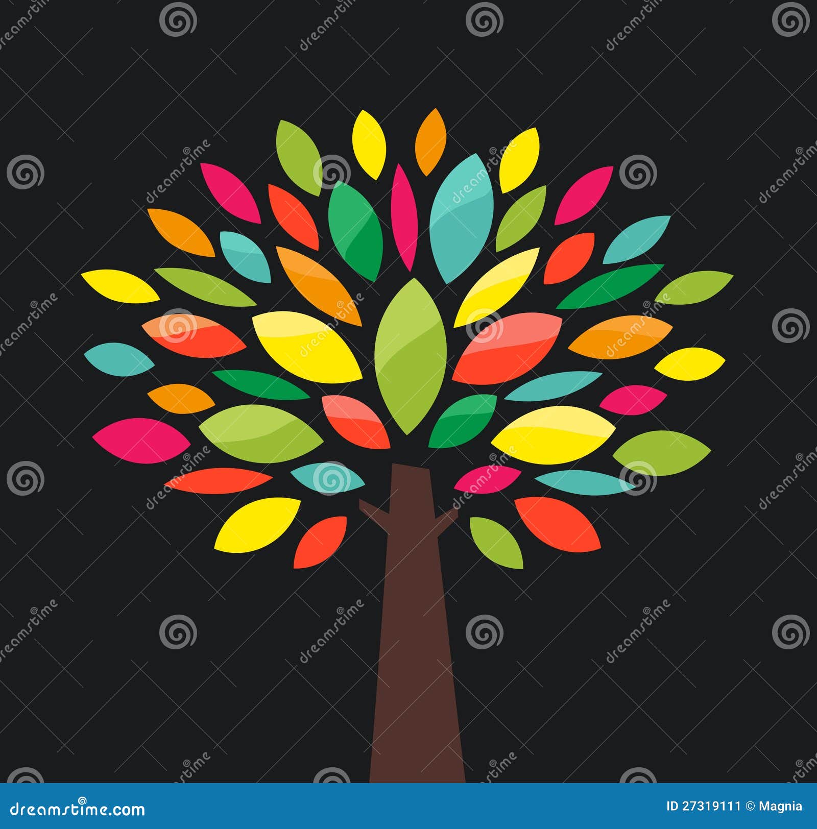 Stylized tree stock vector. Illustration of beautiful - 27319111