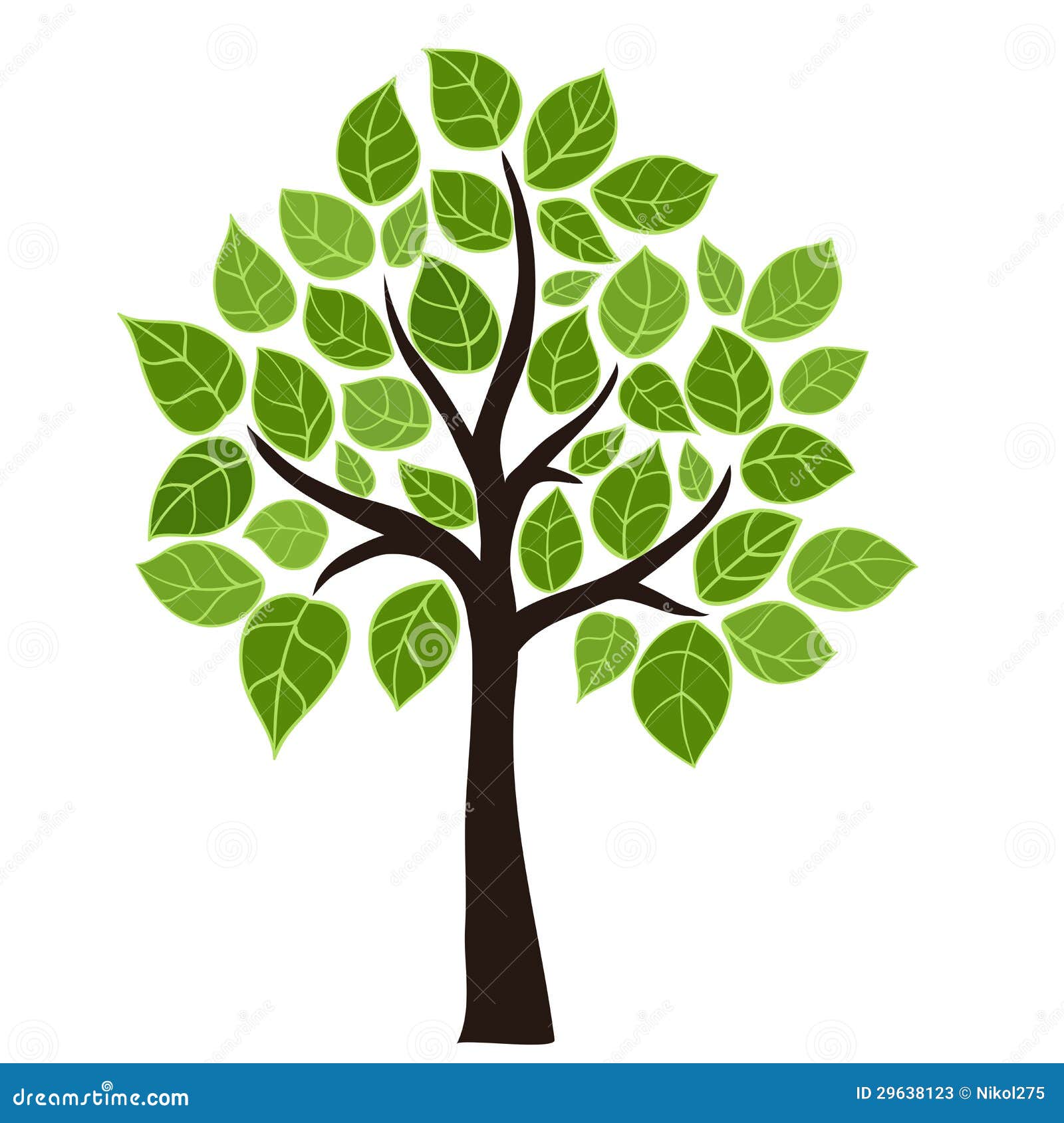 Stylized tree stock vector. Illustration of placard, garden - 29638123