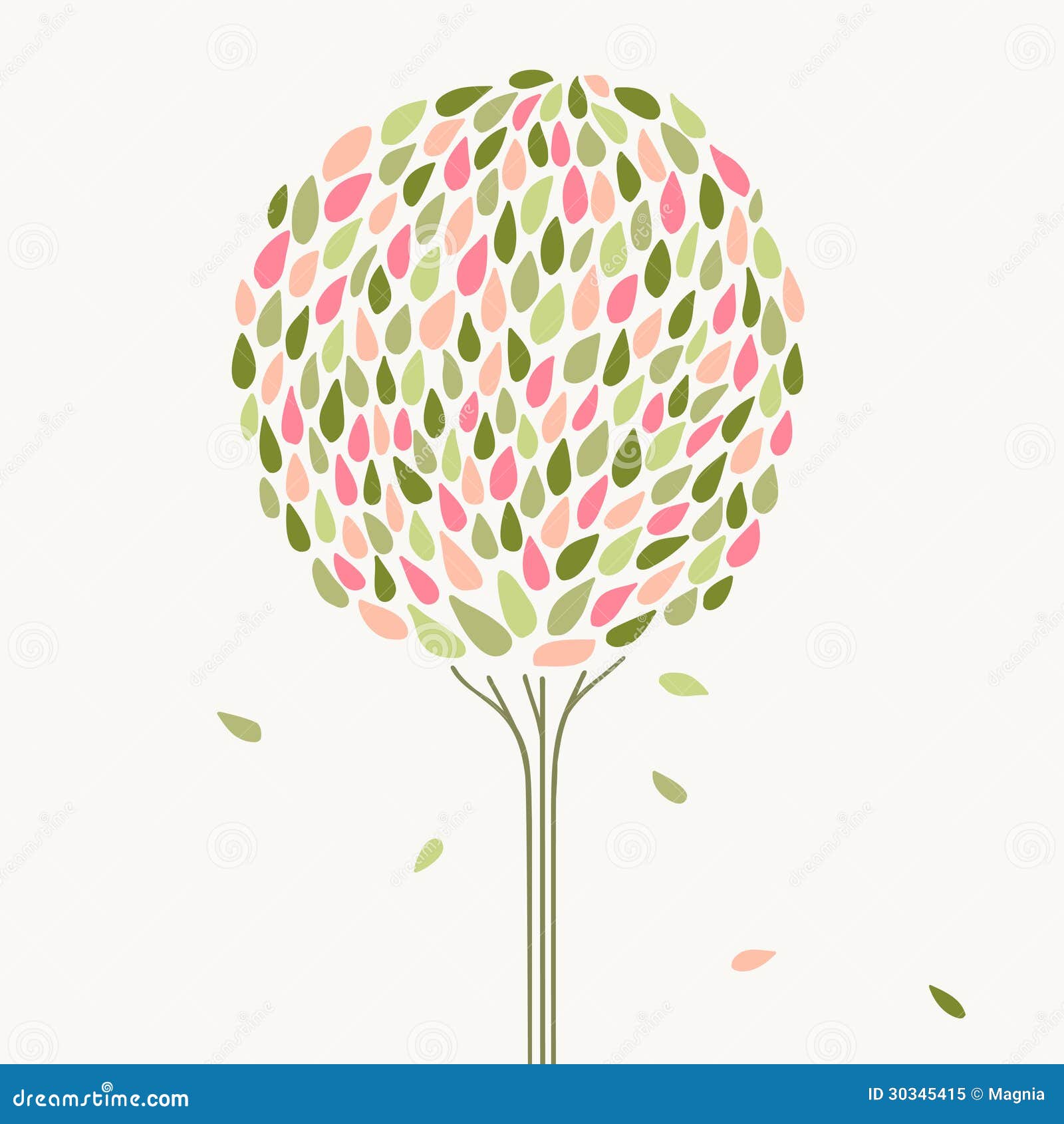 Stylized tree stock vector. Illustration of abstract - 30345415