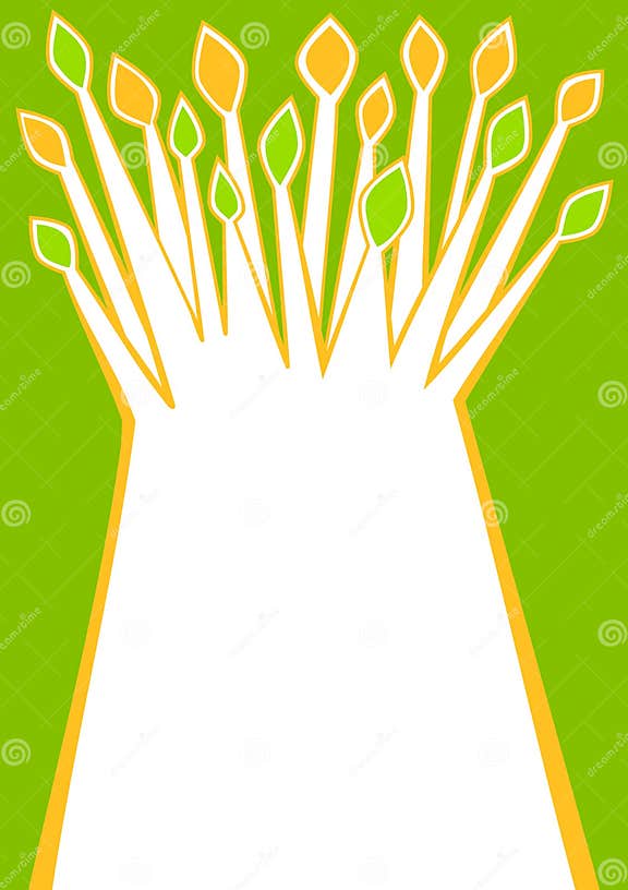 Stylized Tree Greeting Card Stock Illustration - Illustration of ...