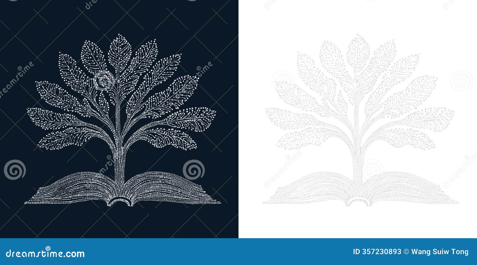 Tree of Knowledge Growing from Open Book, Education Concept with ...