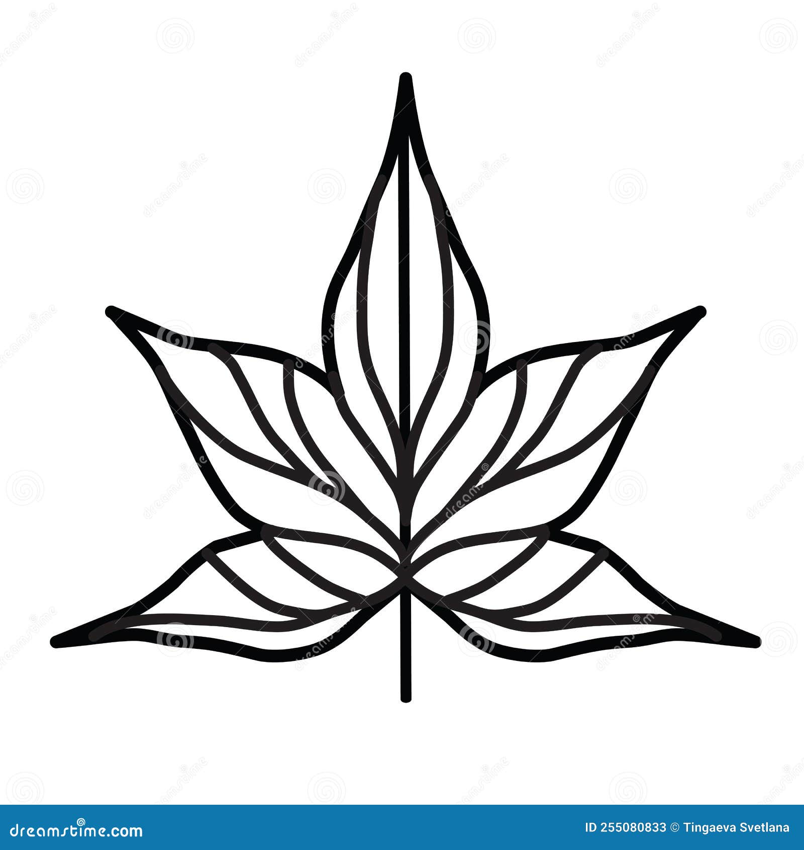 Stylized Tree Leaf on a White Background Stock Vector - Illustration of ...