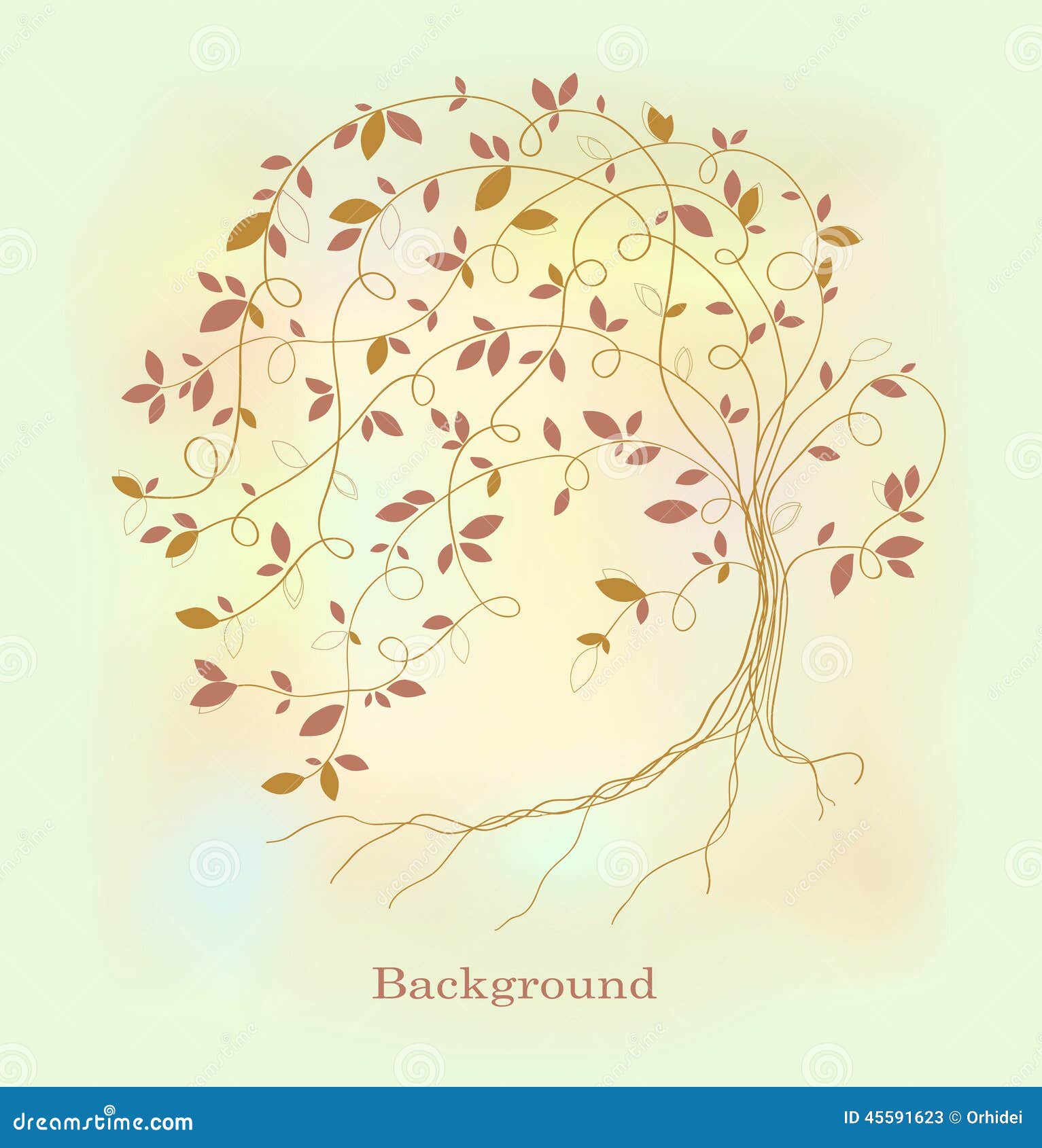 Stylized tree stock vector. Illustration of composition - 45591623
