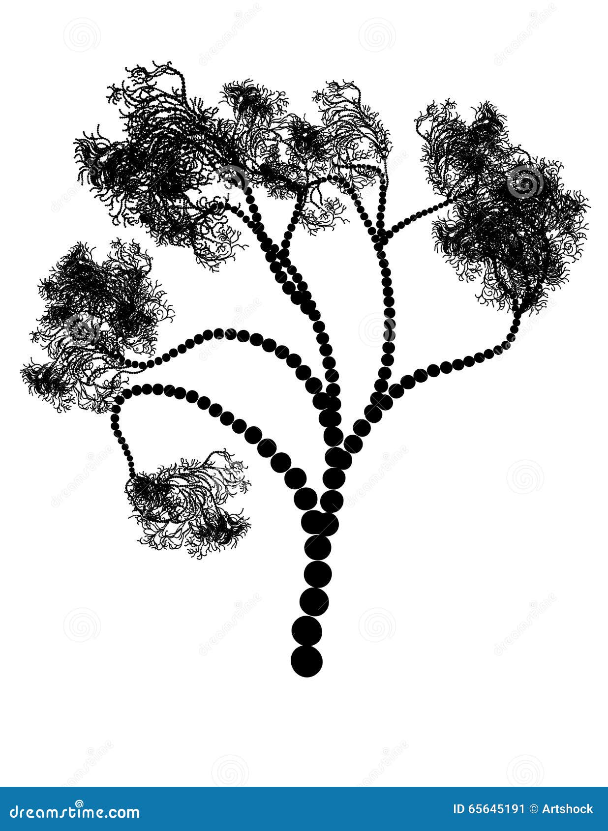 Stylized Tree Silhouette stock vector. Illustration of banner - 65645191