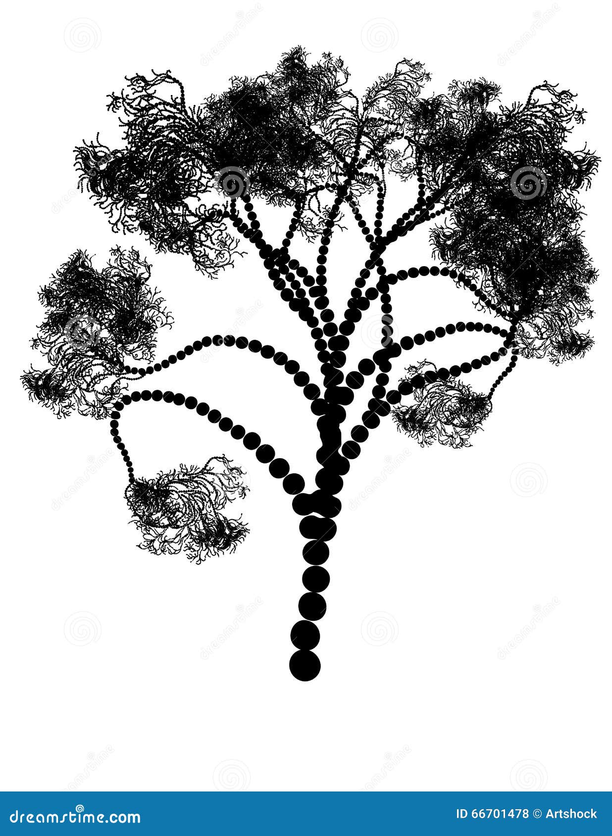 Stylized Tree Silhouette stock illustration. Illustration of silhouette ...