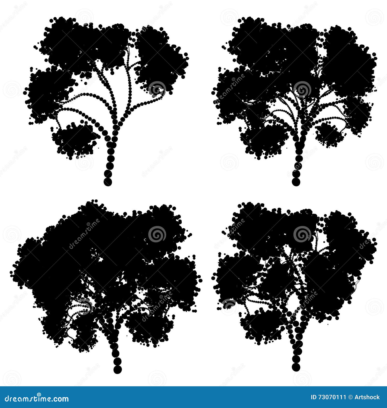 Stylized Tree Silhouette stock vector. Illustration of symbol - 73070111