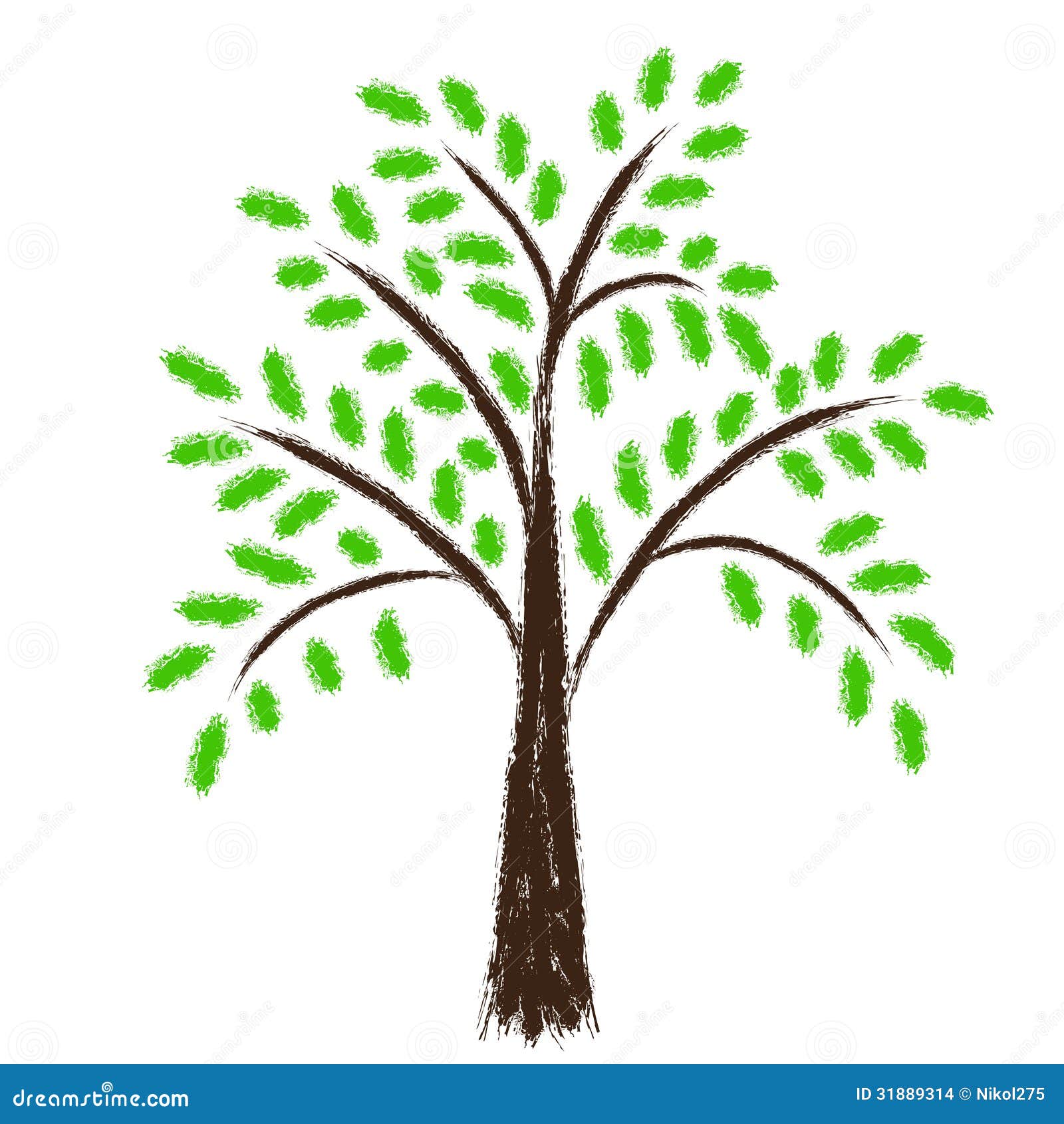 Stylized tree stock vector. Illustration of ecology, color - 31889314