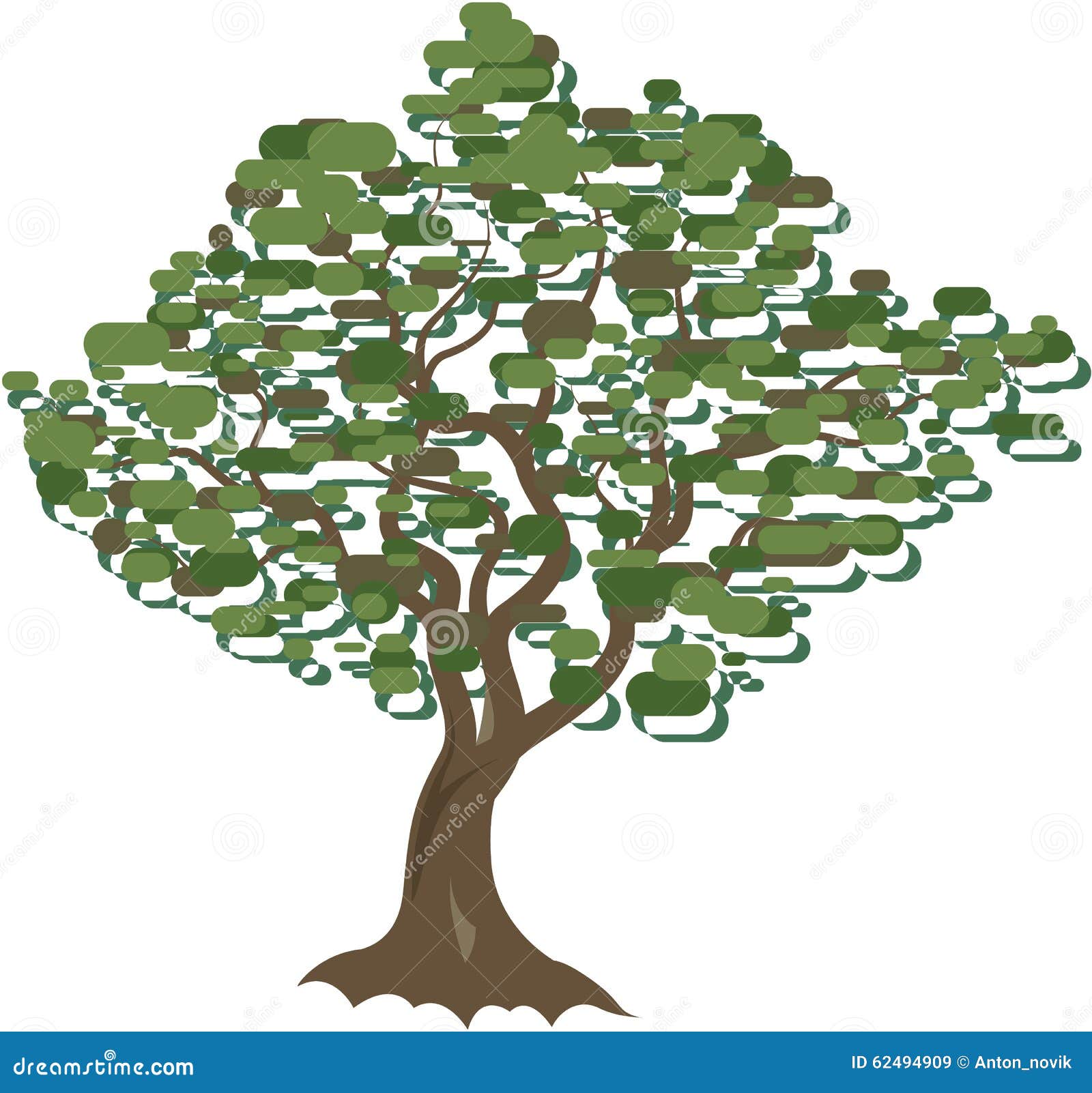 Stylized tree vector stock vector. Illustration of isolated - 62494909