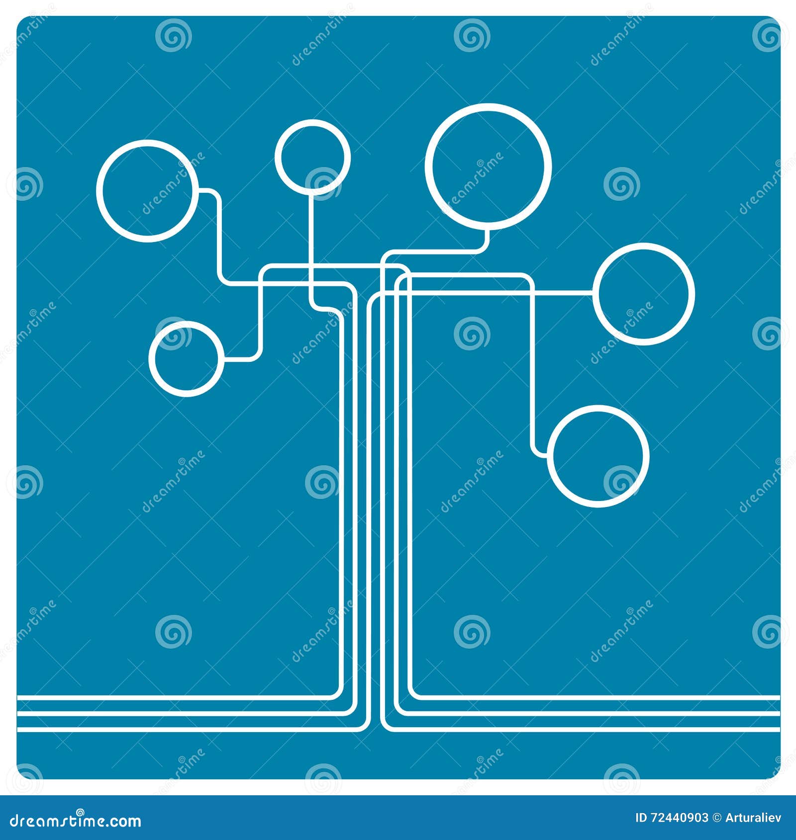 Stylized Tree of Web Design Bubbles Stock Vector - Illustration of ...