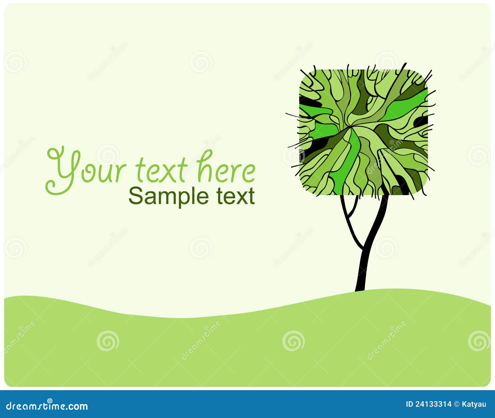 Stylized Tree for Your Design. Vector Illustration Stock Illustration ...