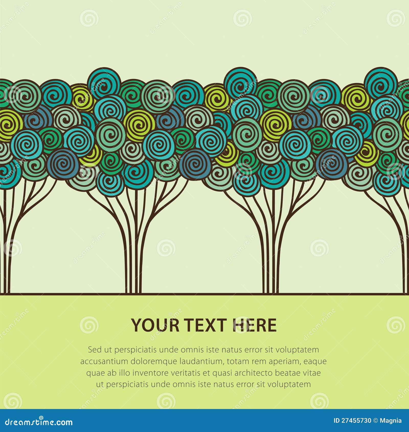 Stylized trees stock vector. Illustration of grow, leaf - 27455730