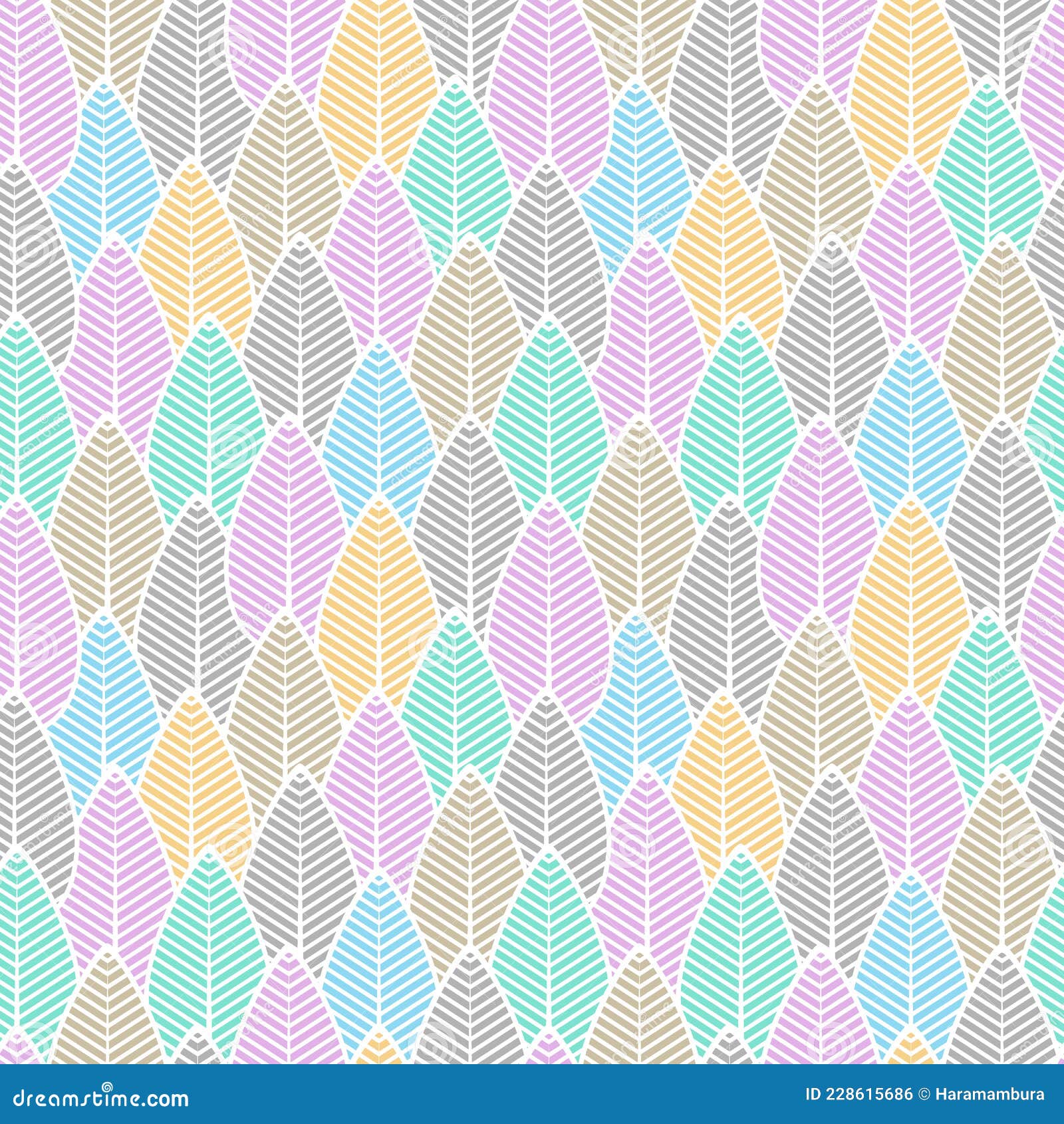 Stylized Trees in Calm Colors on a White Background - Simless Texture ...