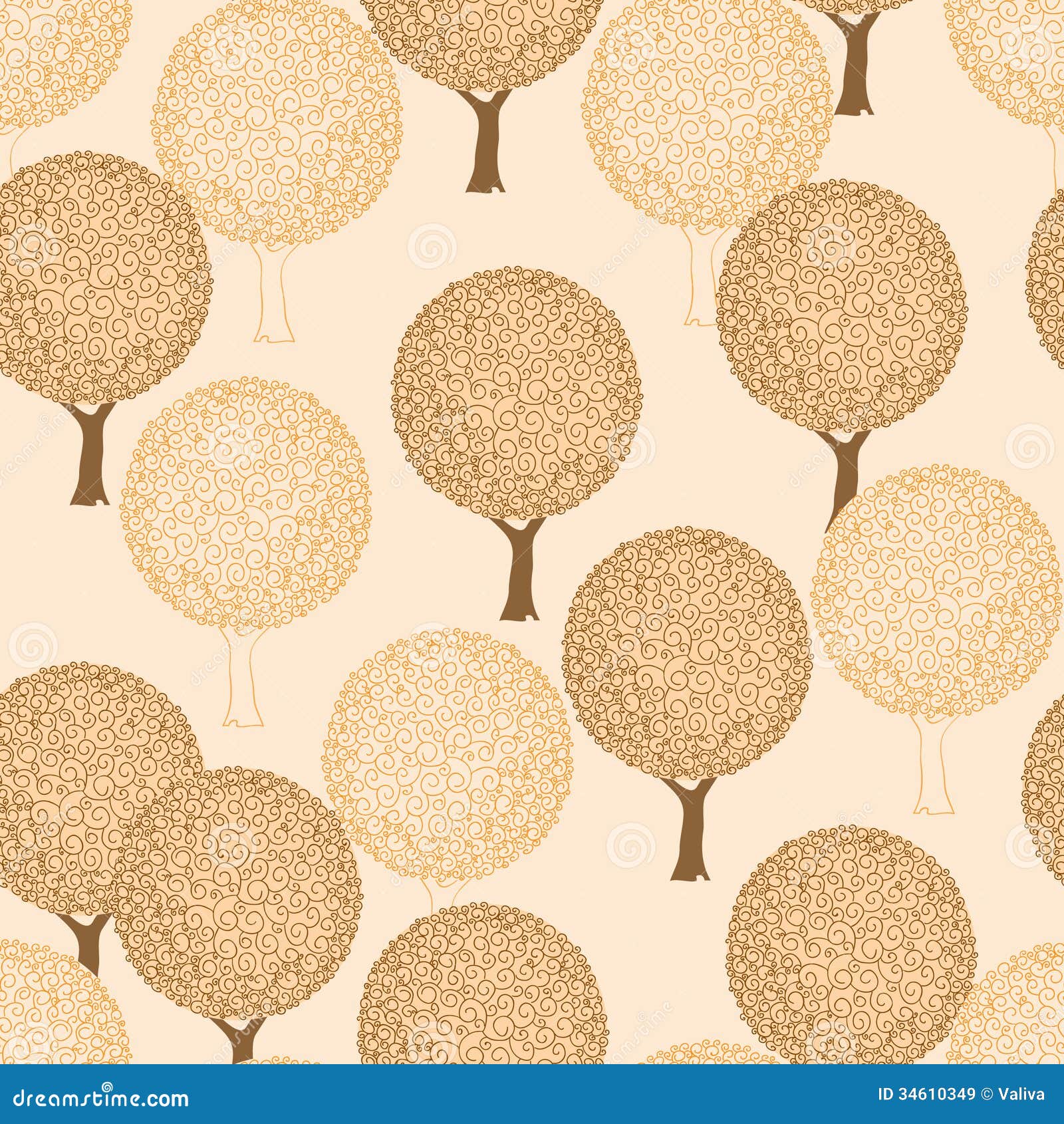 Stylized trees stock vector. Illustration of ornament - 34610349