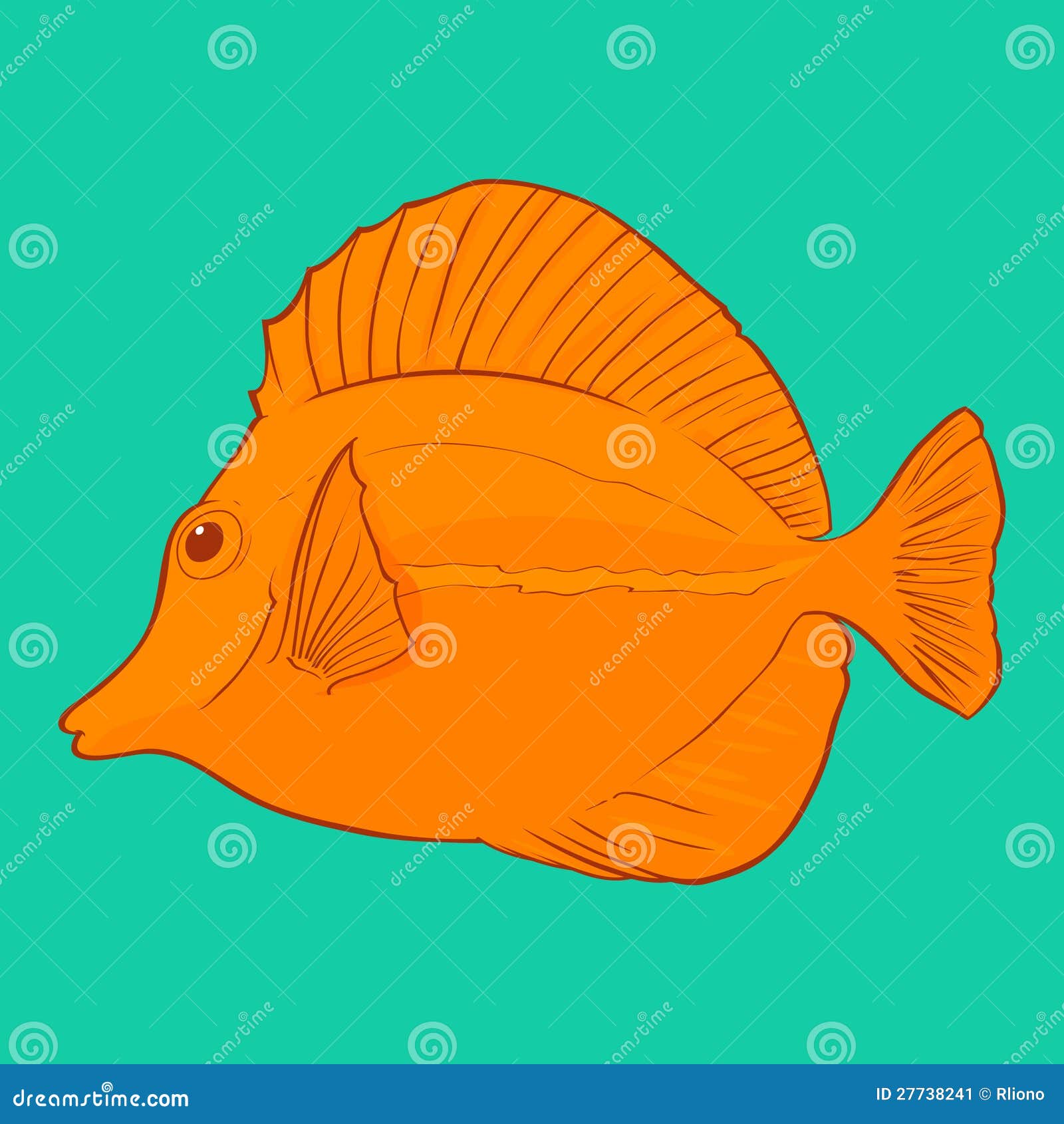 Stylized tropical fish. stock vector. Illustration of tropical - 27738241