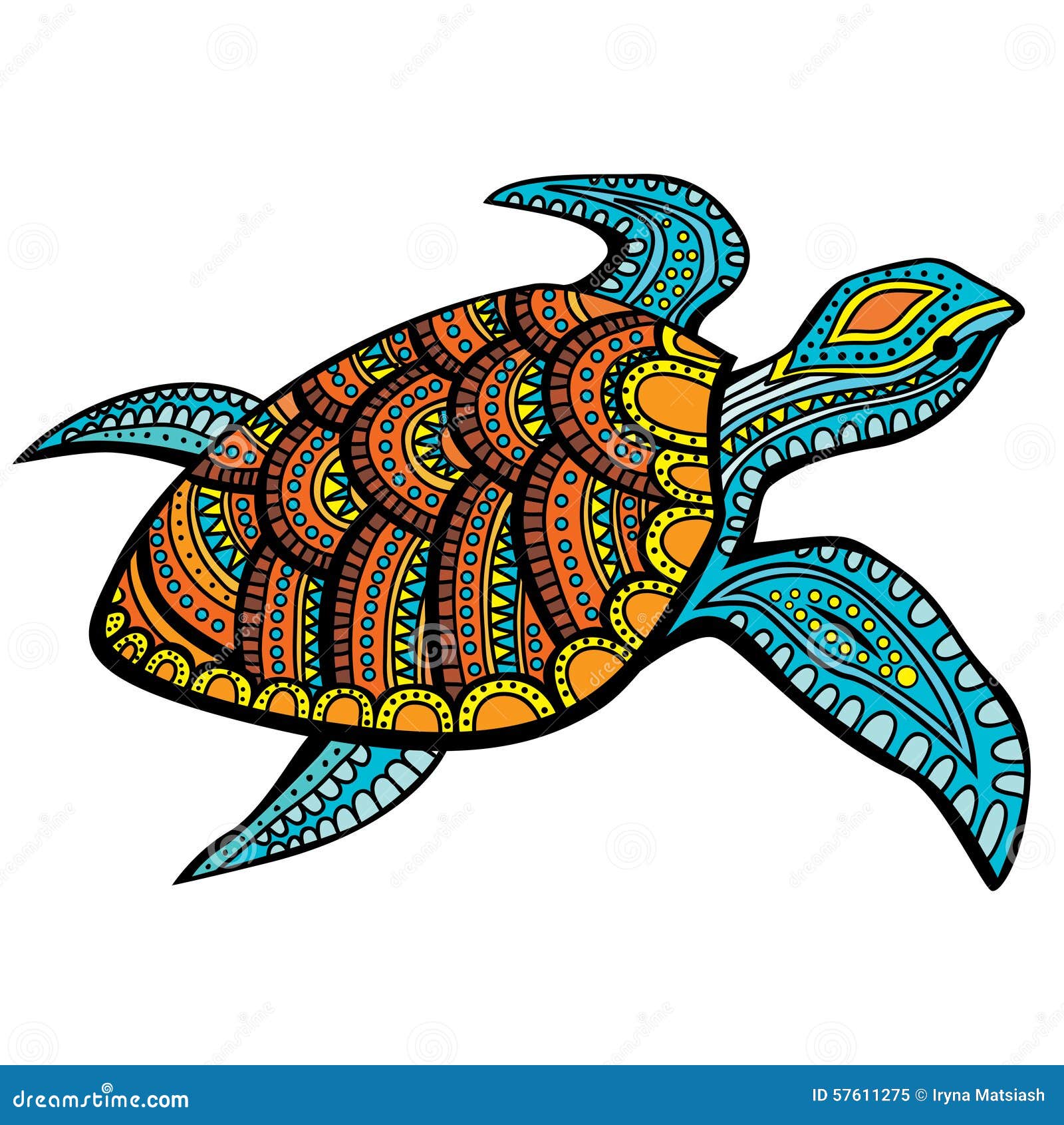 Stylized Turtle Stock Vector - Image: 57611275