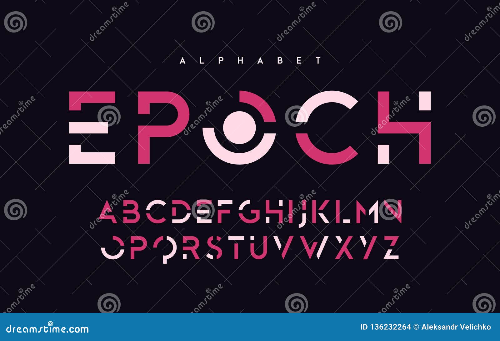 Stylized Uppercase Letters, Alphabet, Typeface, Font, Typography Stock ...