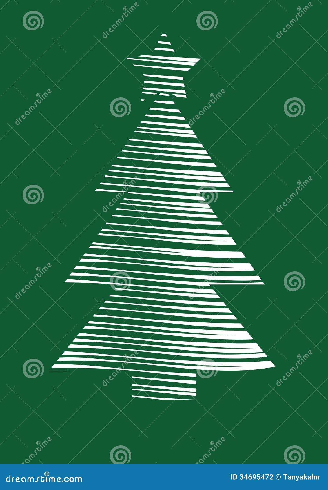Stylized Vector Christmas Tree Stock Vector - Illustration of pattern ...